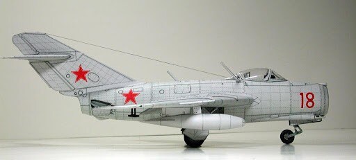 Papercraft Kit Mig-15 Fagot Airplane 3d Paper Model Crafting Kit PDF ...