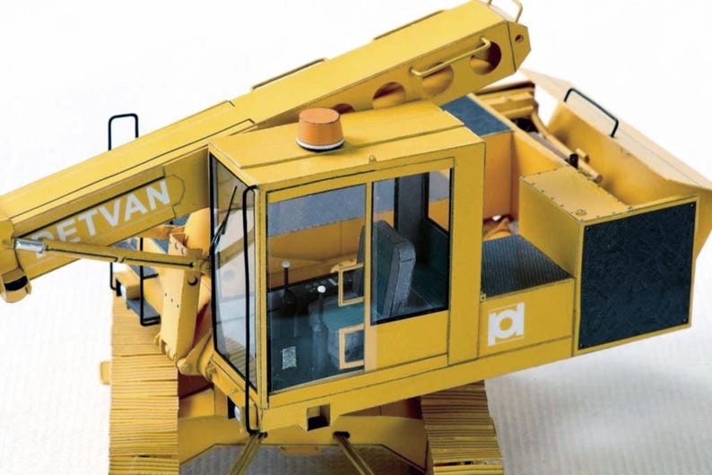Papercraft Kit Excavator Heavy Vehicle 3d Paper Model Crafting Kit PDF ...