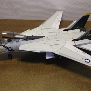 Papercraft Kit F-14 Tomcat Airplane 3d Paper Model Crafting Kit PDF ...