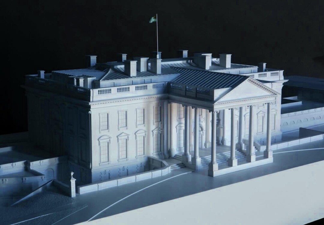 Papercraft Kit US White House 3d Paper Model Crafting PDF Plans DIY ...