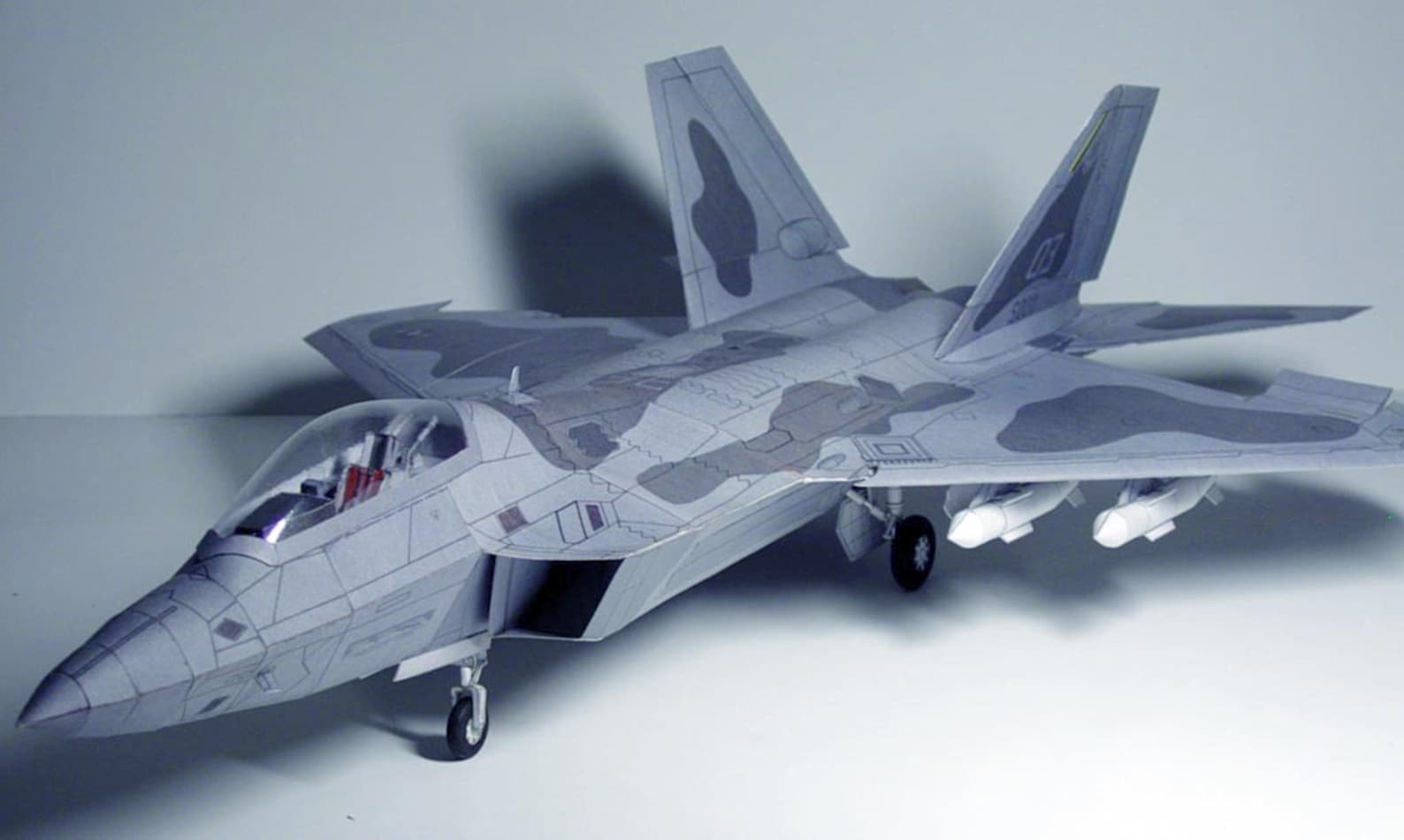 Papercraft Kit F-22 Raptor Airplane 3d Paper Model Crafting Kit PDF ...
