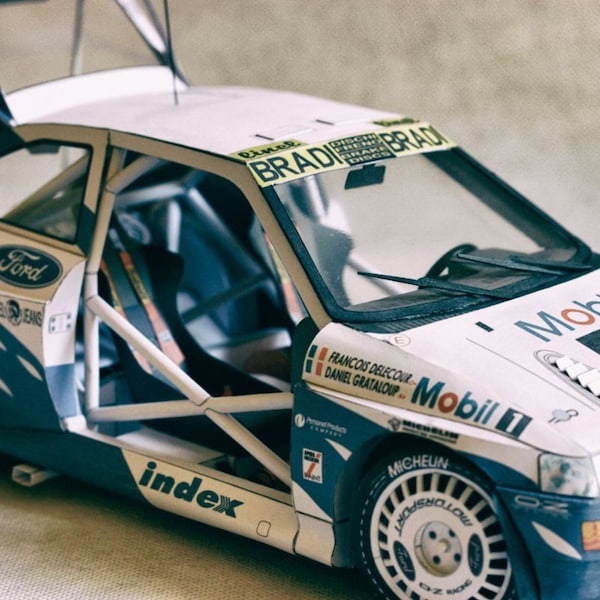 Papercraft Kit Rally Race Car 3d Paper Model Crafting Kit - Etsy