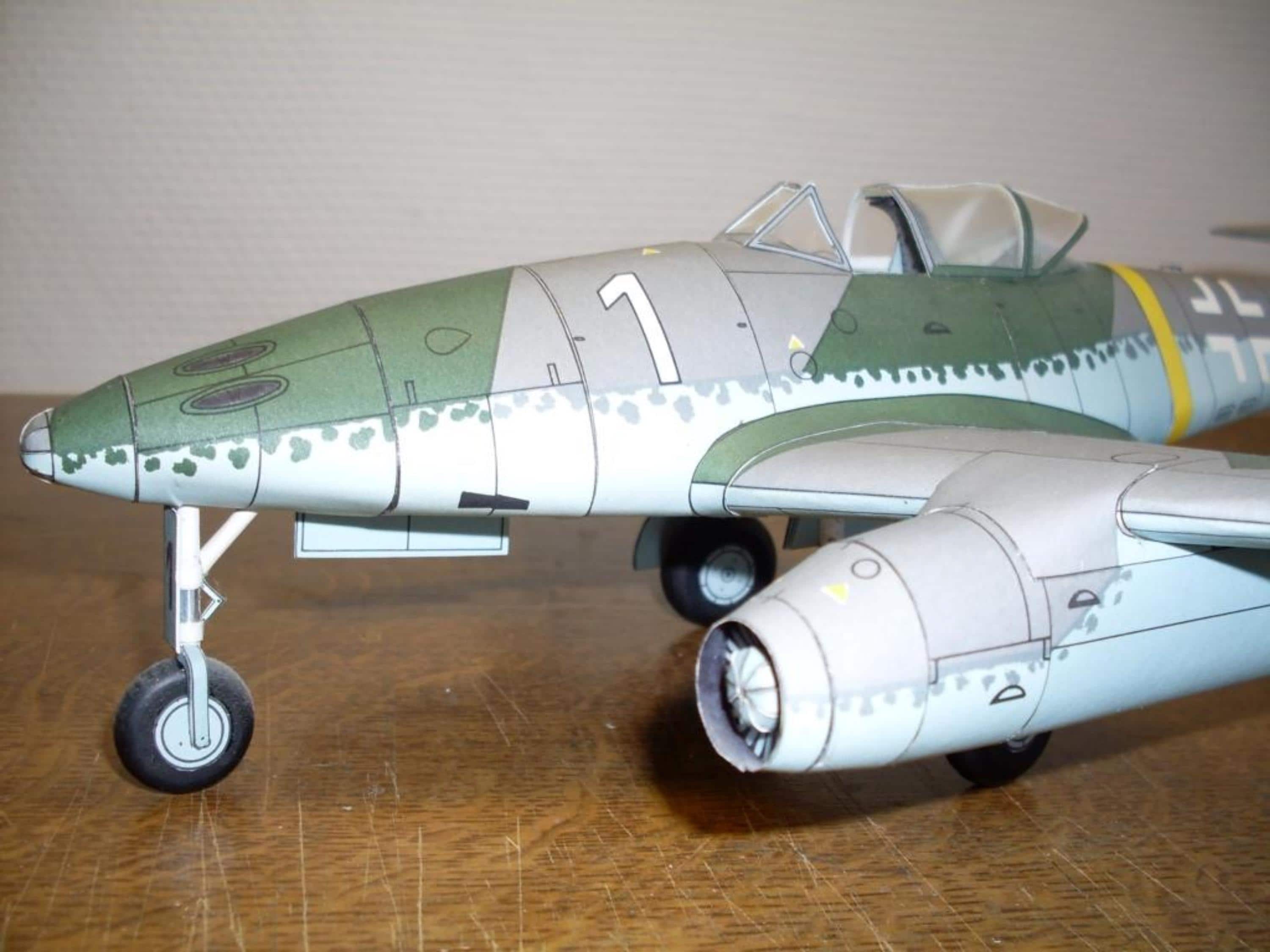 Papercraft Kit Messerschmitt Me 262 Airplane 3d Paper Model Crafting ...