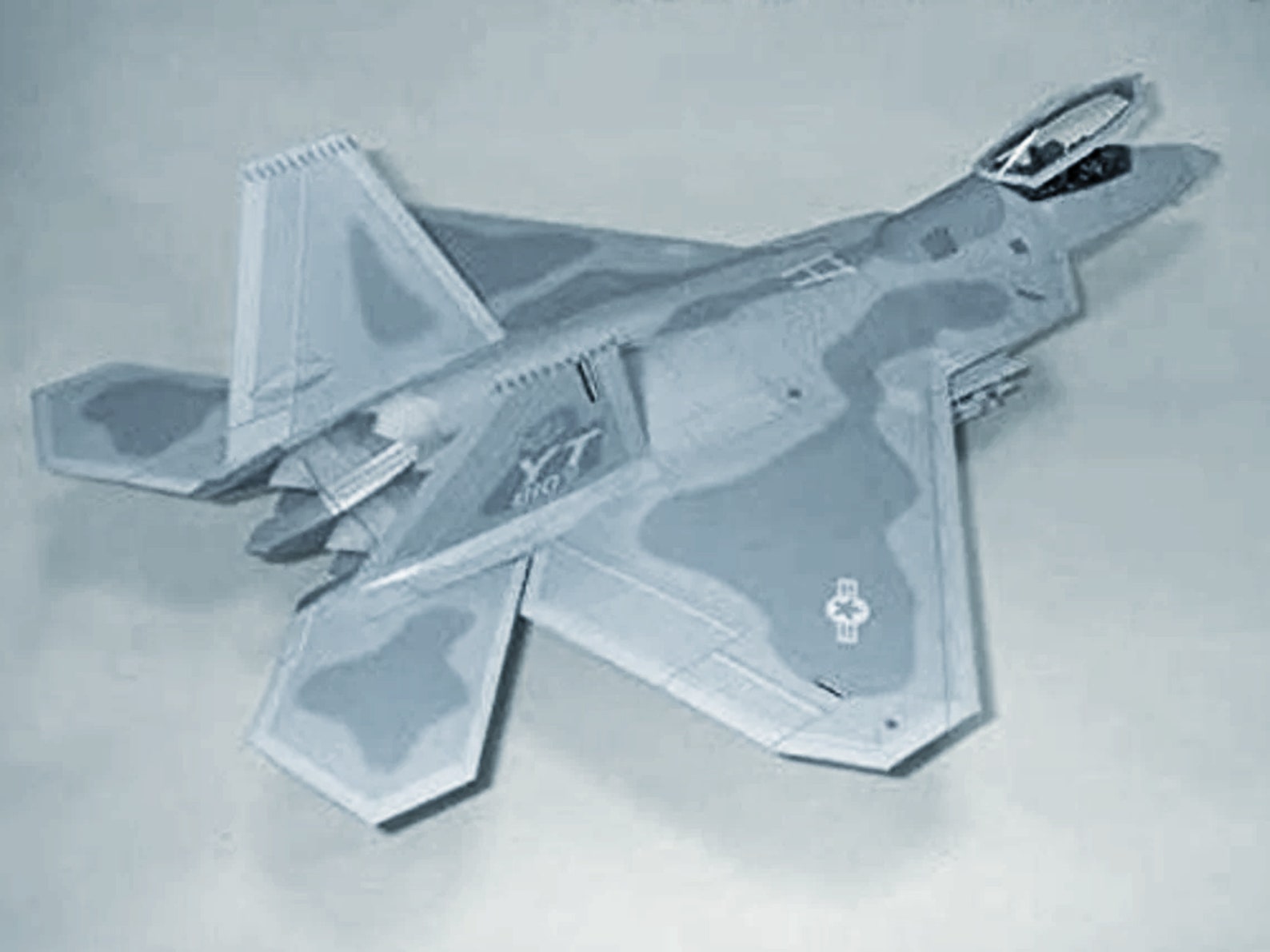 Papercraft Kit F-22 Raptor Airplane 3d Paper Model Crafting Kit PDF ...