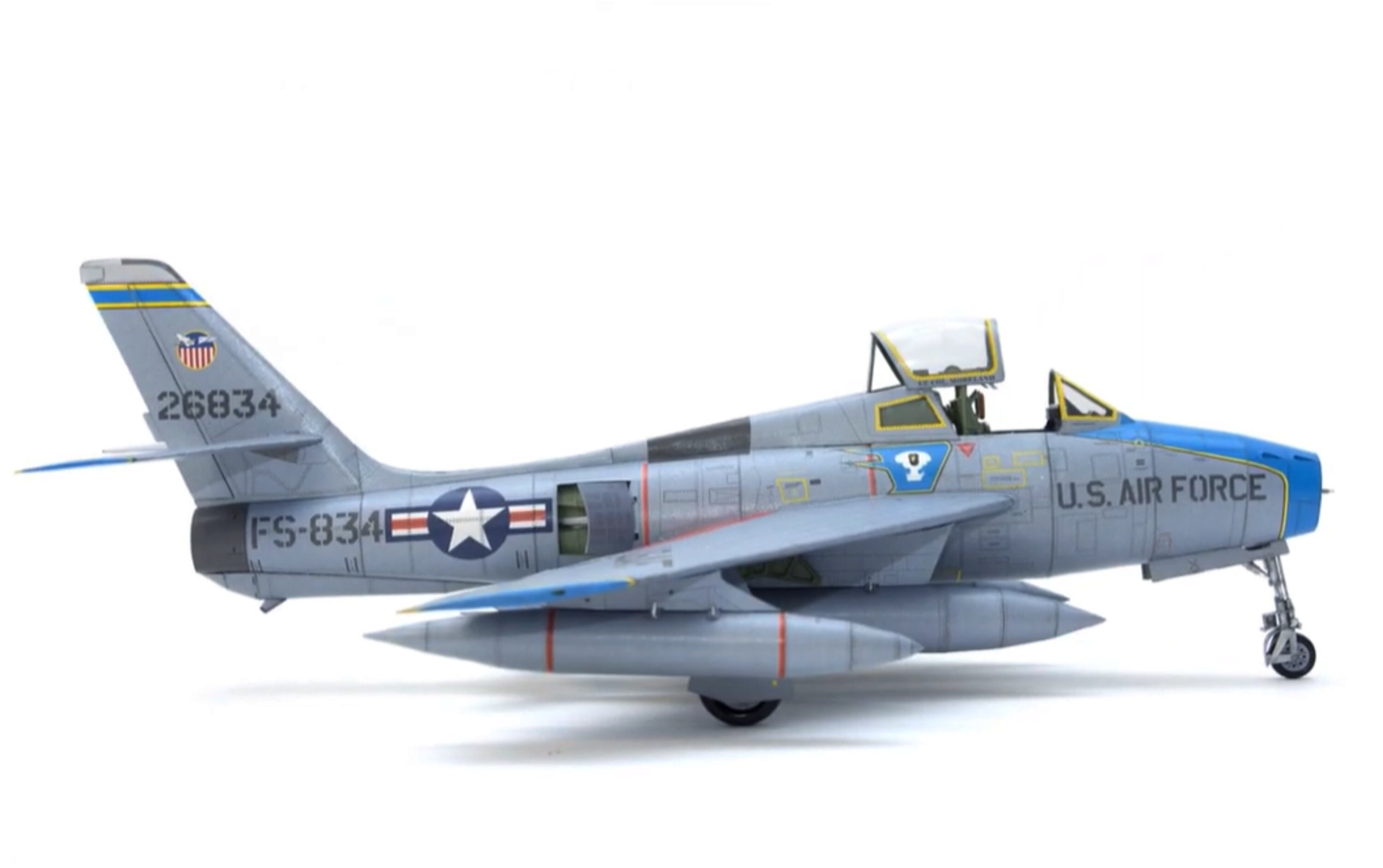 Papercraft Kit F-84F Thunderstreak Airplane 3d Paper Model Crafting Kit ...