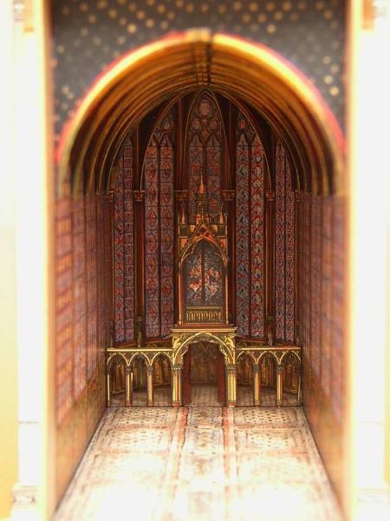 Papercraft Kit Sainte Chapelle Chapel 3d Paper Model Crafting Kit PDF ...