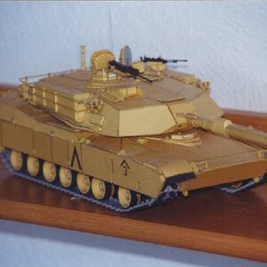 Papercraft Kit M1A1 Abrams Tank 3d Paper Model Crafting Kit PDF Plans ...