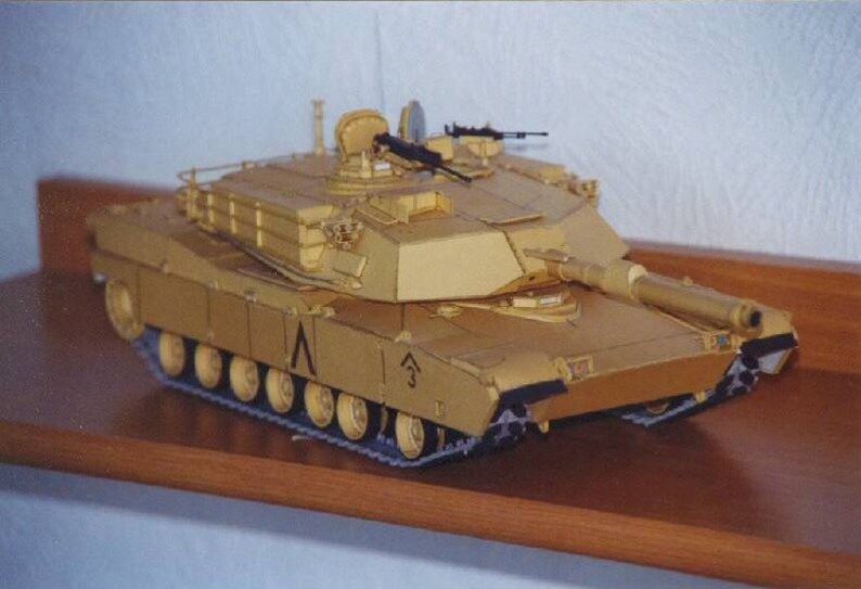 Papercraft Kit M1A1 Abrams Tank 3d Paper Model Crafting Kit PDF Plans ...