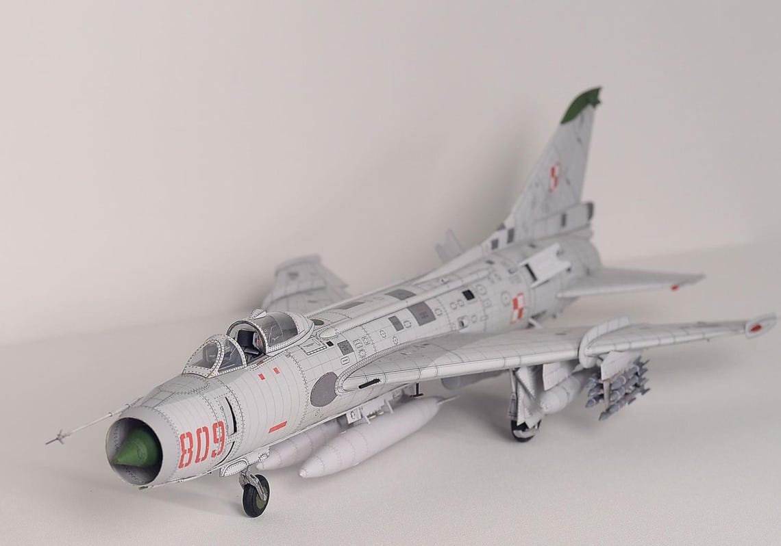 PaperCraft Sukhoi Su-7 Fitter-A jet 3D Modellbau Kit, Sukhoi Sukhoi ...