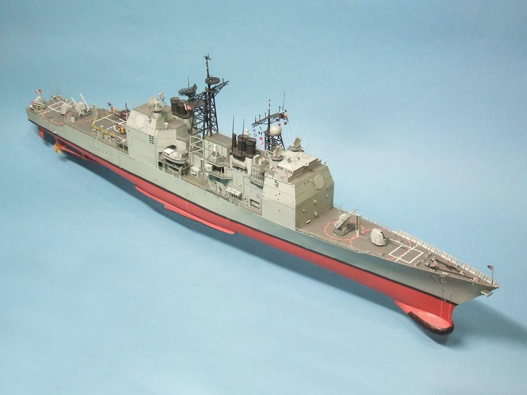Papercraft Kit USS Ticonderoga Aircraft Carrier 3d Paper Model Crafting ...