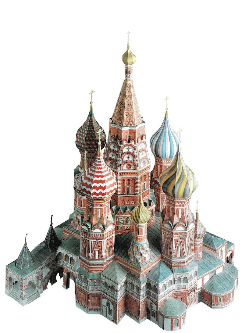 Papercraft Kit Saint Basil's Cathedral Russia 3d Paper Model Craft PDF ...