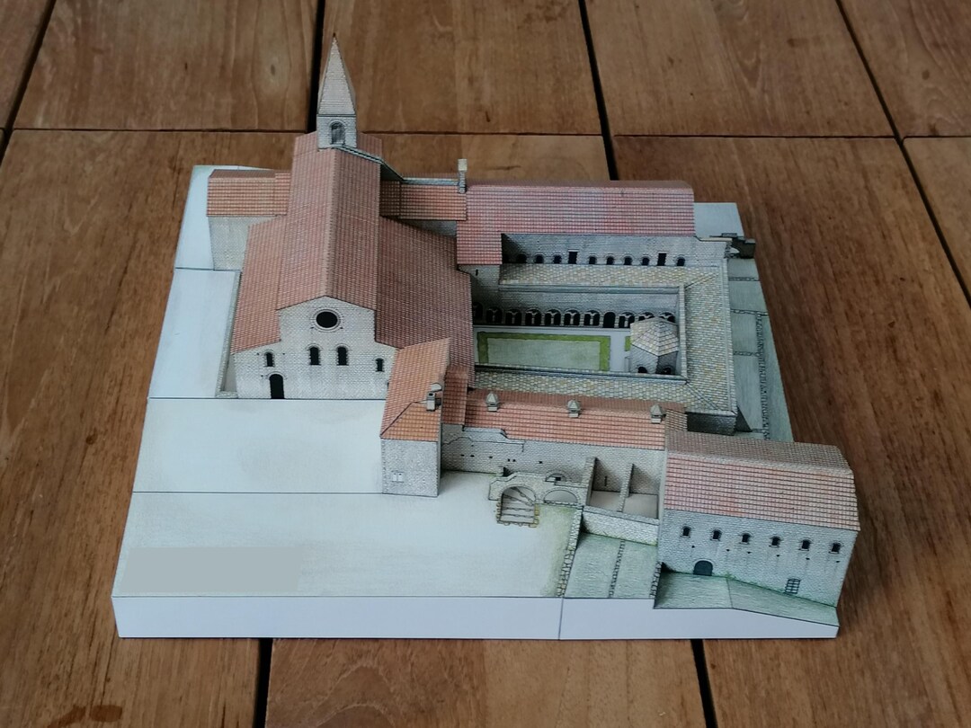 Papercraft Kit Thoronet Abbey Church 3d Paper Model Crafting Kit PDF ...