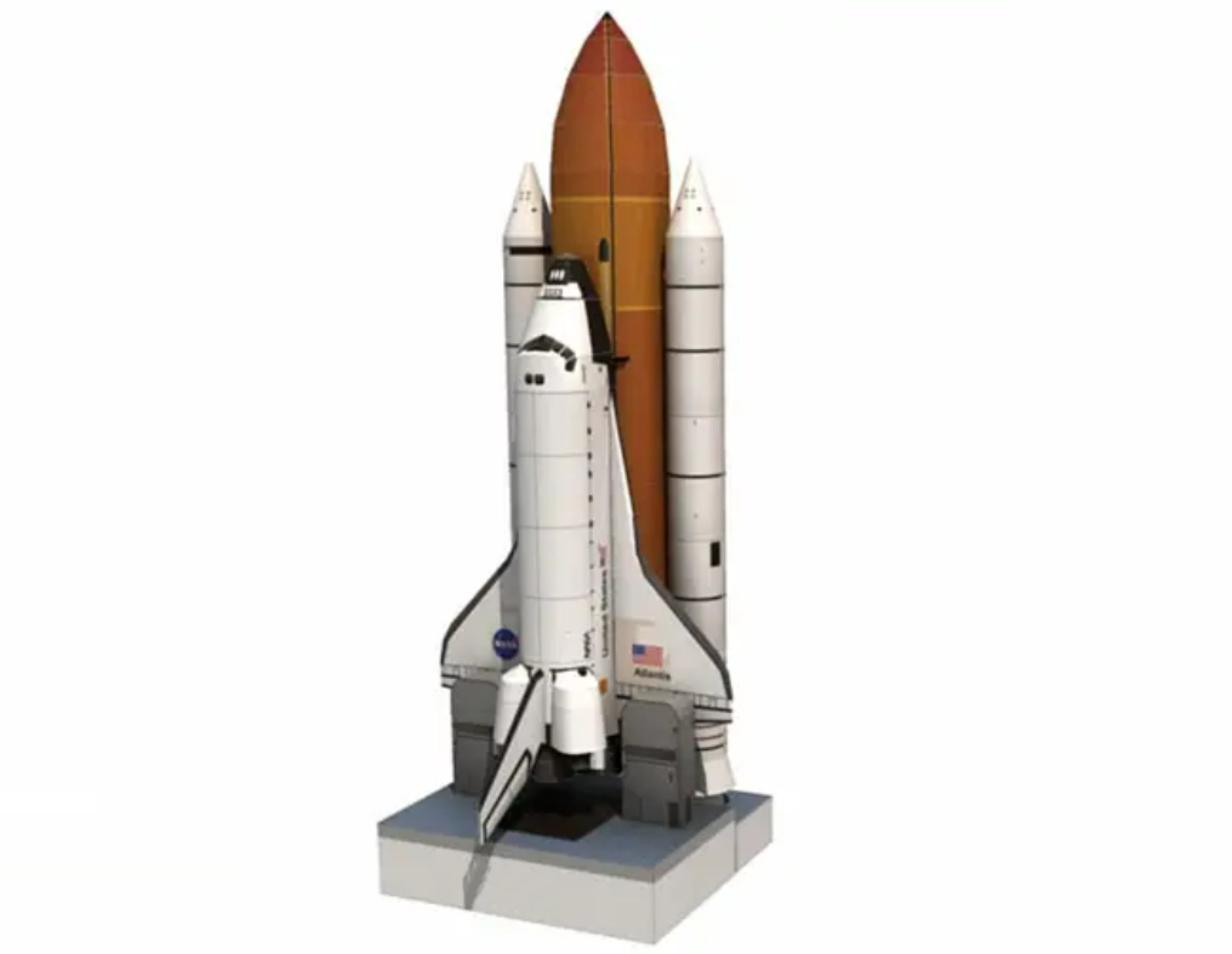 Papercraft Kit Atlantis Spaceship 3d Paper Model Crafting Kit PDF Plans ...