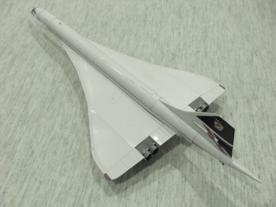 Papercraft Kit Concorde Airplane 3d Paper Model Crafting Kit PDF Plans ...