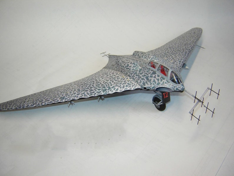 Papercraft Kit Ho 229 Bomber Airplane 3d Paper Model Crafting Kit PDF ...