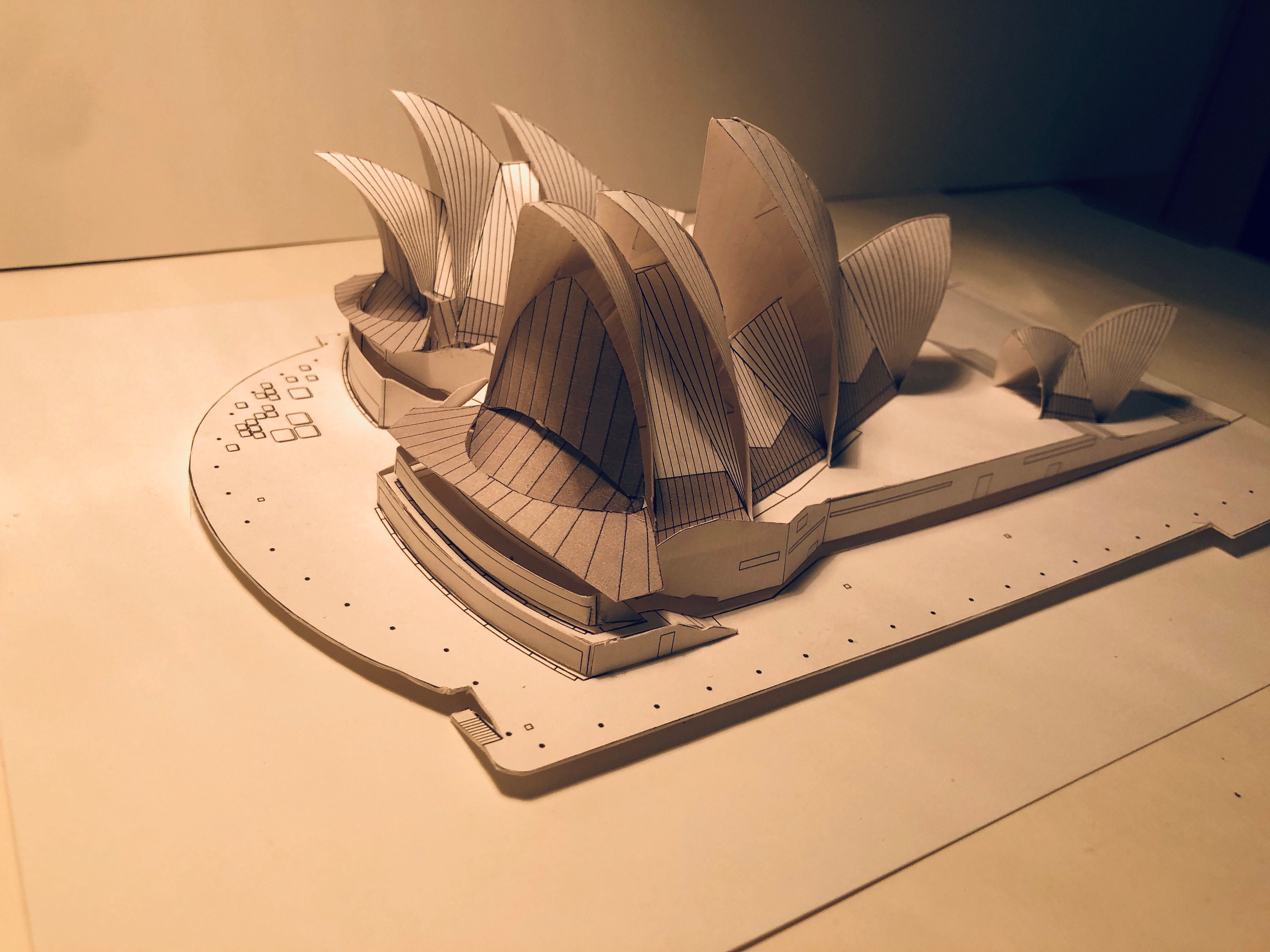 Papercraft Kit Sydney Opera 3d Paper Model Crafting Kit PDF Plans to ...