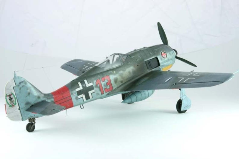 Papercraft Kit Focke-wulf Fw 190 A-8 Airplane 3d Paper Model Crafting ...