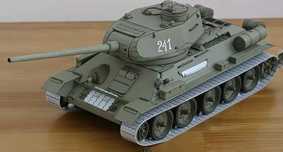 Papercraft Kit T-34 Tank 3d Paper Model Crafting Kit PDF Plans to Print ...