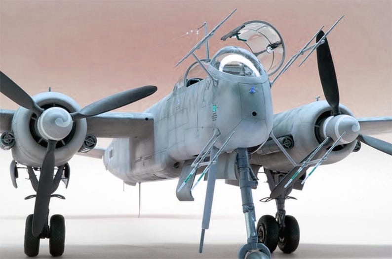 Papercraft Kit Heinkel He 219 Uhu Eagle-owl Airplane 3d Paper Model ...