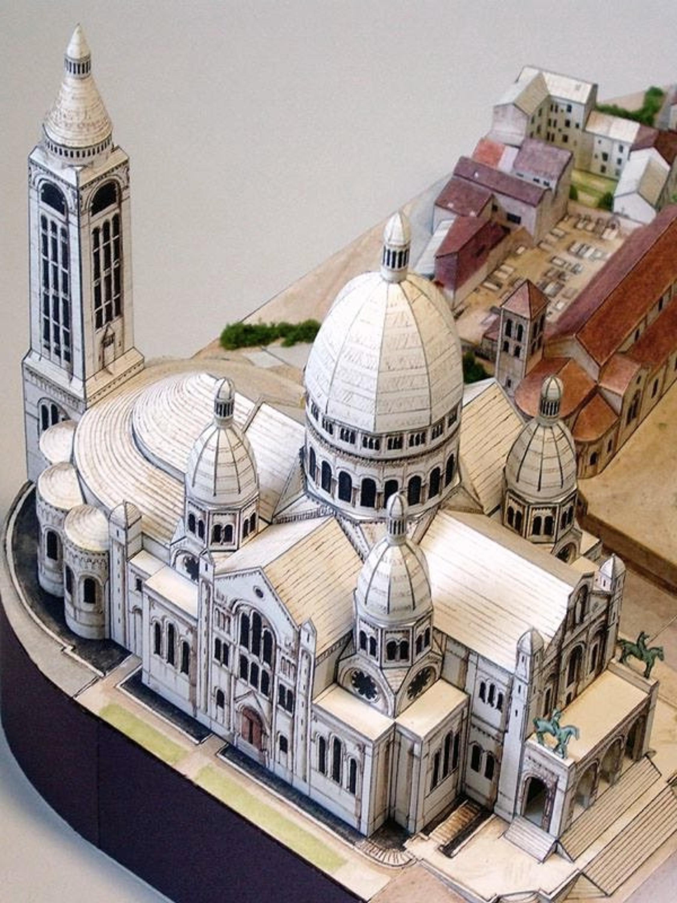 Papercraft Kit Montmartre Paris France 3d Paper Model Crafting PDF ...