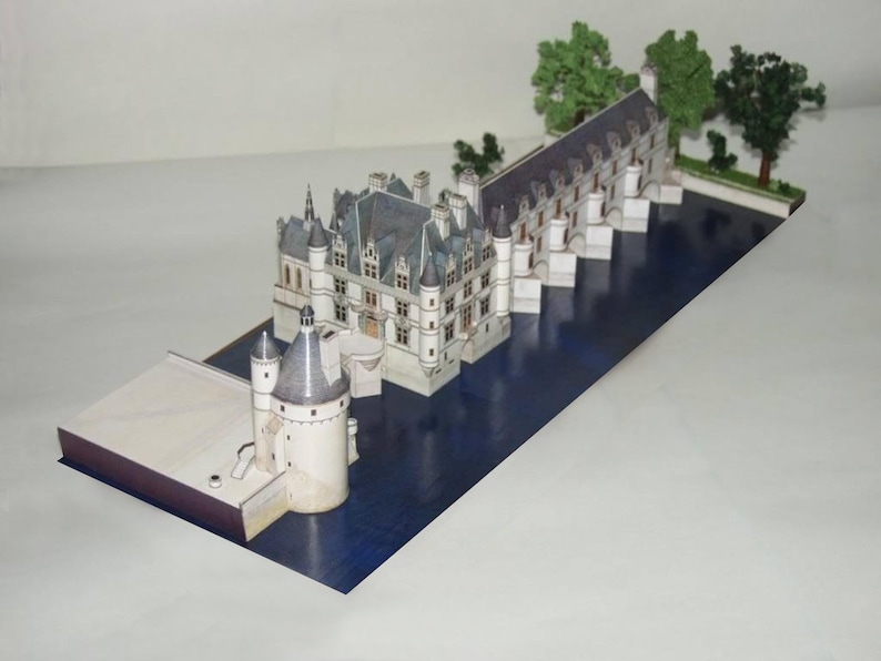 Papercraft Kit Chateau De Chenoncea 3d Paper Model Crafting Kit PDF ...