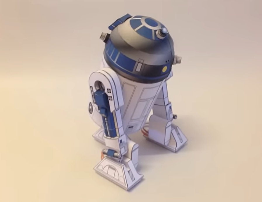 Papercraft Star Wars R2-D2 3d Paper Model Crafting Kit PDF Plans to Print Cut & Glue DIY Paper ...