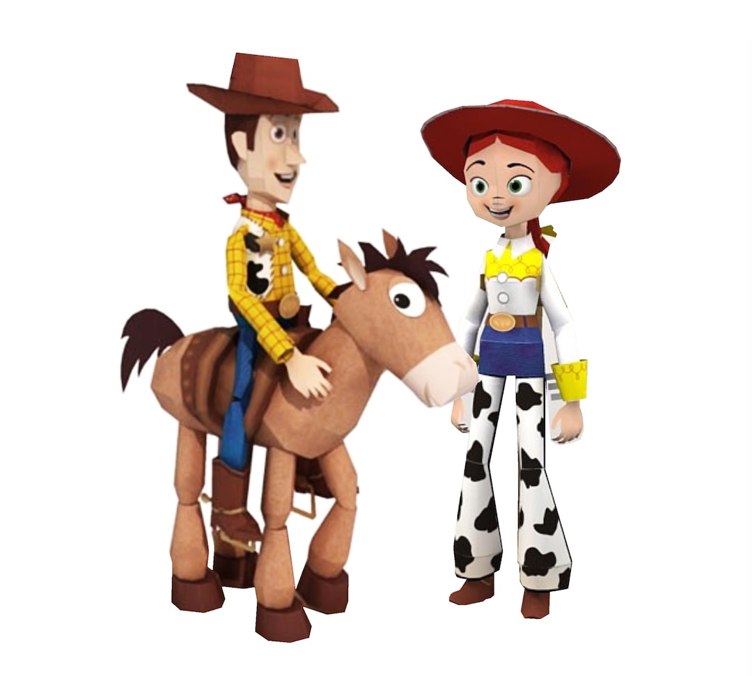 Buy Papercraft Woody Jessie Bullseye Toy Story 3d Paper Model Crafting ...