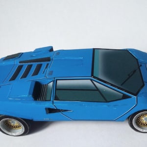Papercraft Kit Lamborghini Countach Car 3d Paper Model Crafting Kit PDF ...