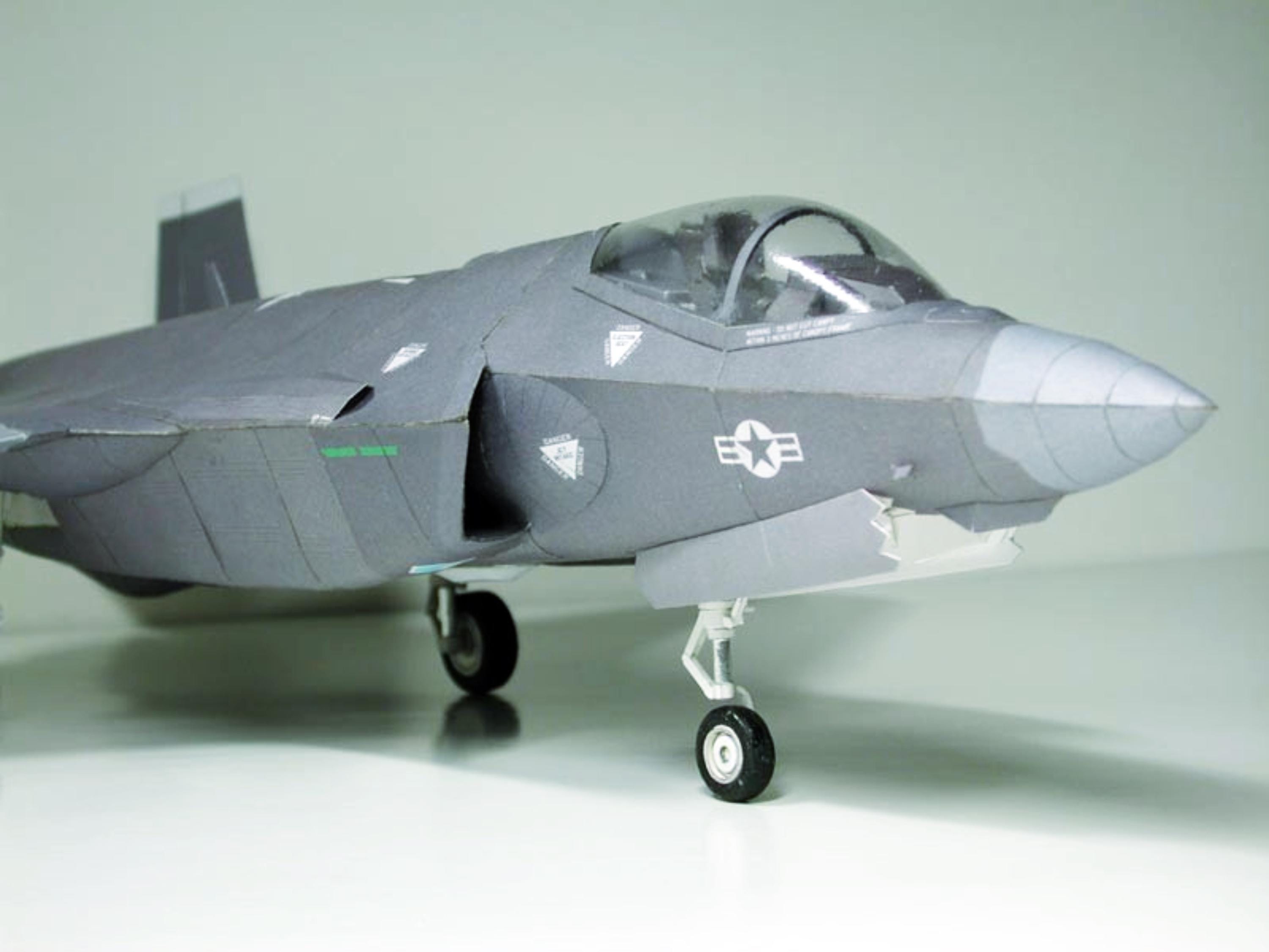 Papercraft Kit F-35 Lightning II Airplane 3d Paper Model Crafting Kit ...