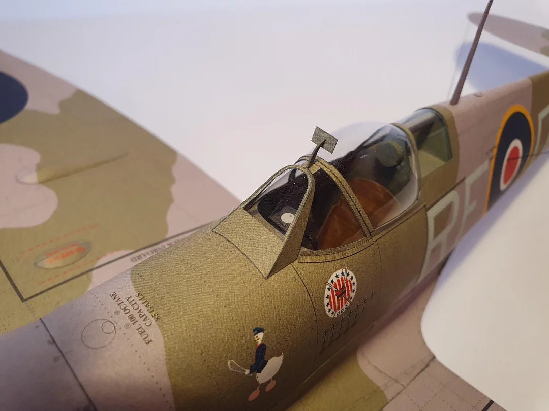 Papercraft Kit Supermarine Spitfire Airplane 3d Paper Model Crafting ...