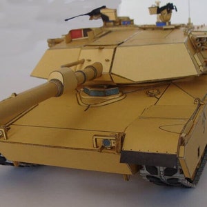 Papercraft Kit M1A1 Abrams Tank 3d Paper Model Crafting Kit PDF Plans ...