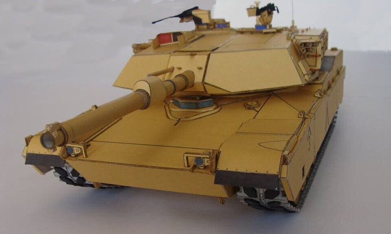 Papercraft Kit M1A1 Abrams Tank 3d Paper Model Crafting Kit PDF Plans ...