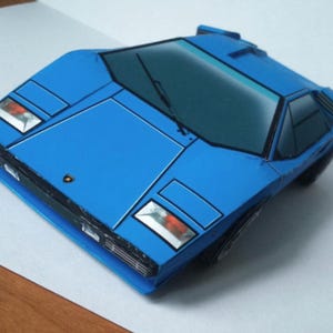 Papercraft Kit Lamborghini Countach Car 3d Paper Model Crafting Kit PDF ...