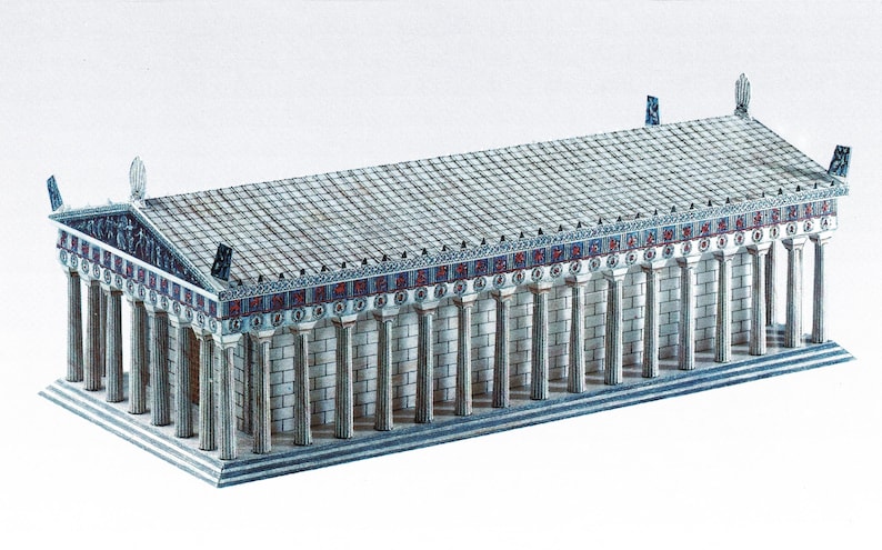 Papercraft Kit Parthenon Athenian Acropolis Greece 3d Paper Model ...