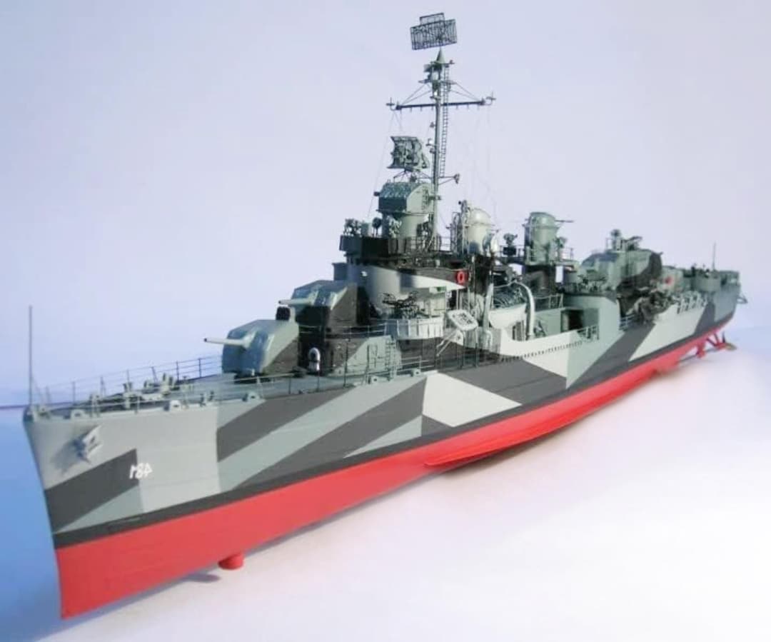 Papercraft Kit USS Leutz WW2 Fletcher Destroyer 3d Paper Model Crafting ...