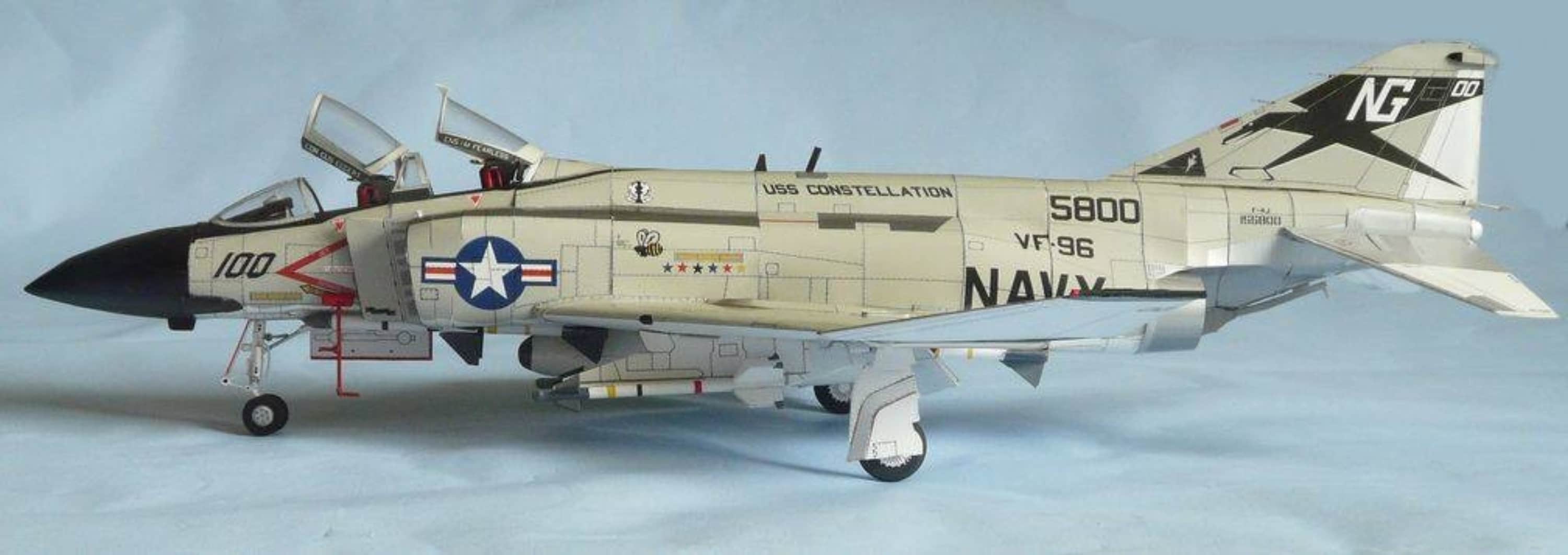 Papercraft Kit F-4 Phantom Plane 3d Paper Model Crafting Kit PDF Plans ...