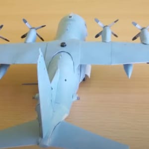 Papercraft Kit C-130 Hercules Airplane 3d Paper Model Crafting Kit PDF ...