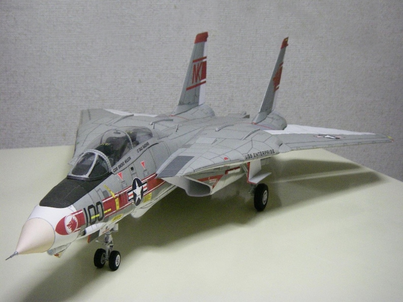 Papercraft Kit F-14A Tomcat Airplane 3d Paper Model Crafting Kit PDF ...
