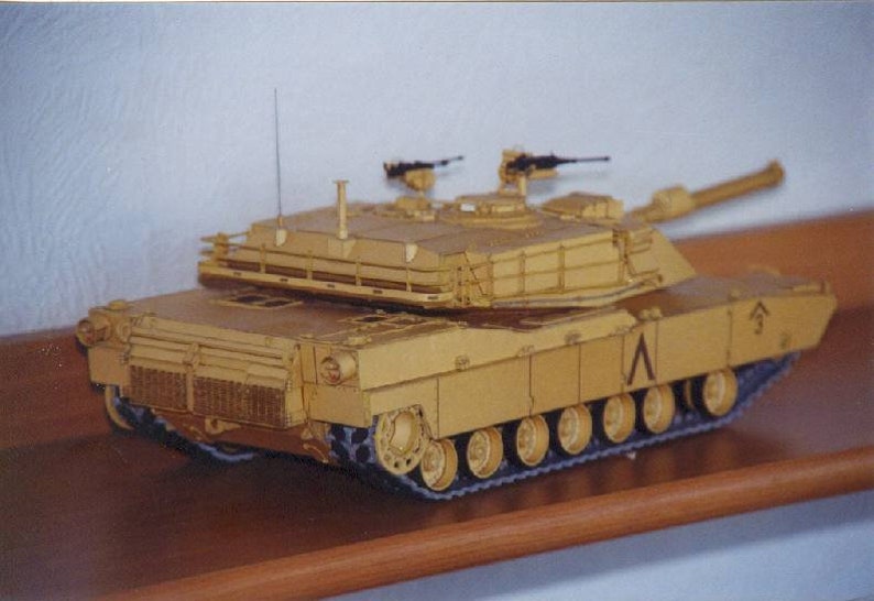 Papercraft Kit M1A1 Abrams Tank 3d Paper Model Crafting Kit PDF Plans ...
