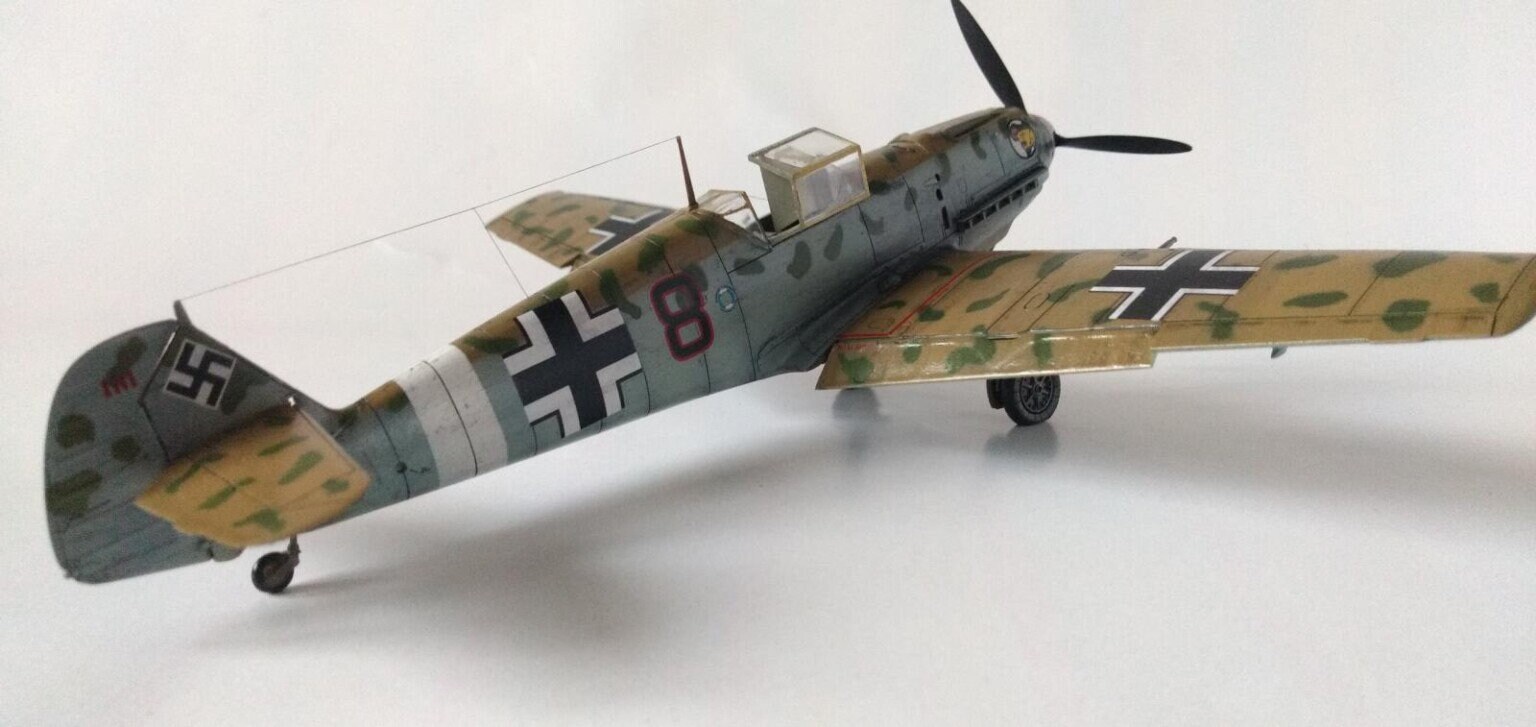 Papercraft Kit Messerschmitt Bf-109 Airplane 3d Paper Model Crafting ...