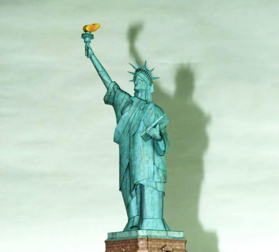 Papercraft Kit Statue of Liberty NY 3d Paper Model Crafting PDF Plans ...