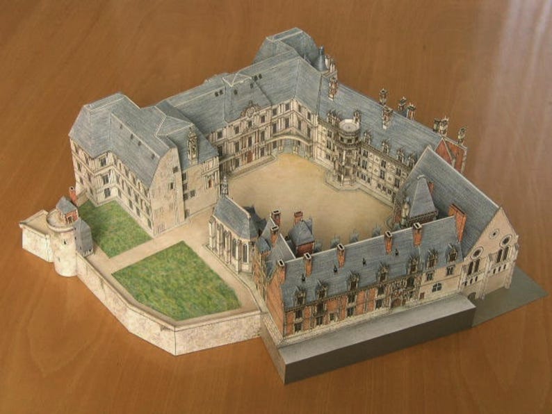 Papercraft Kit Chateau De Blois 3d Paper Model Crafting Kit PDF Plans ...