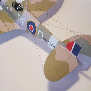 Papercraft Kit Supermarine Spitfire Airplane 3d Paper Model Crafting ...