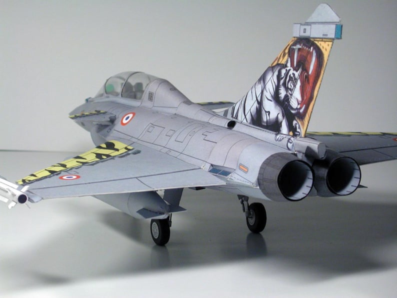 Papercraft Kit Rafale Airplane 3d Paper Model Crafting Kit PDF Plans to ...