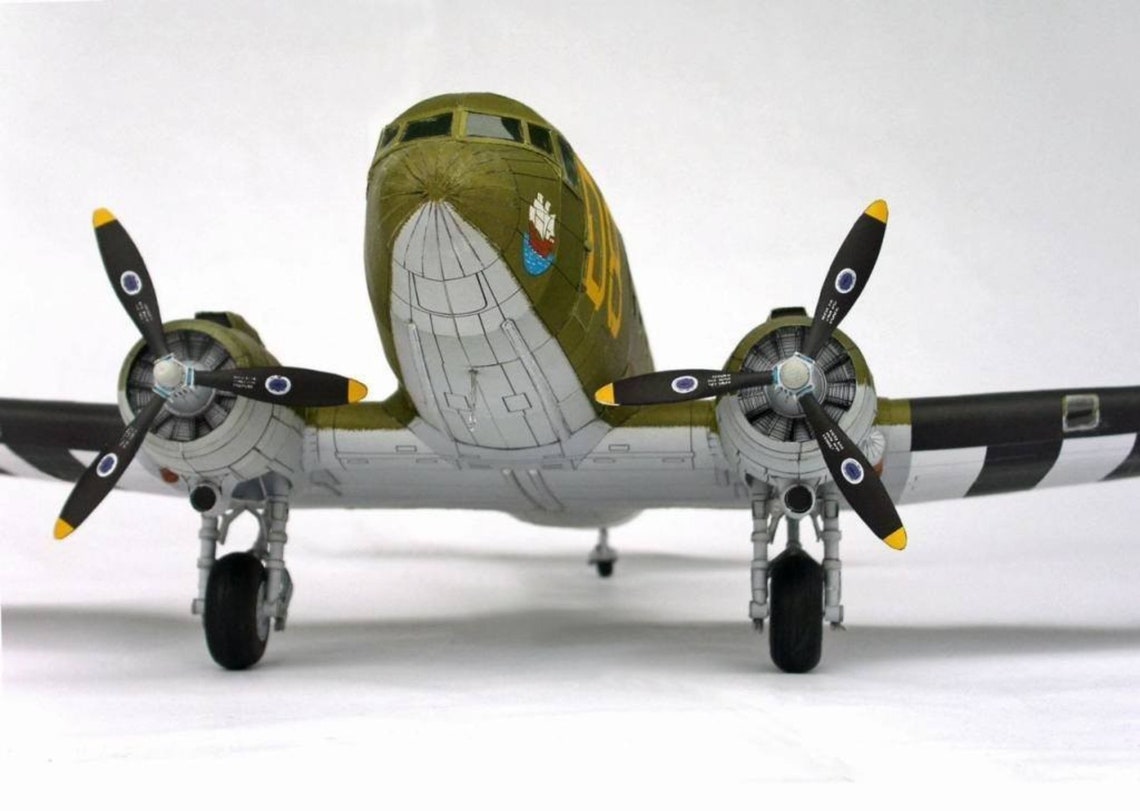 Papercraft Kit Douglas C-47 Skytrain Airplane 3d Paper Model Crafting ...