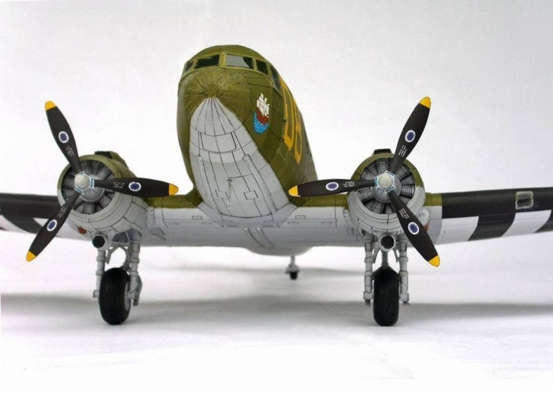 Papercraft Kit Douglas C-47 Skytrain Airplane 3d Paper Model Crafting ...