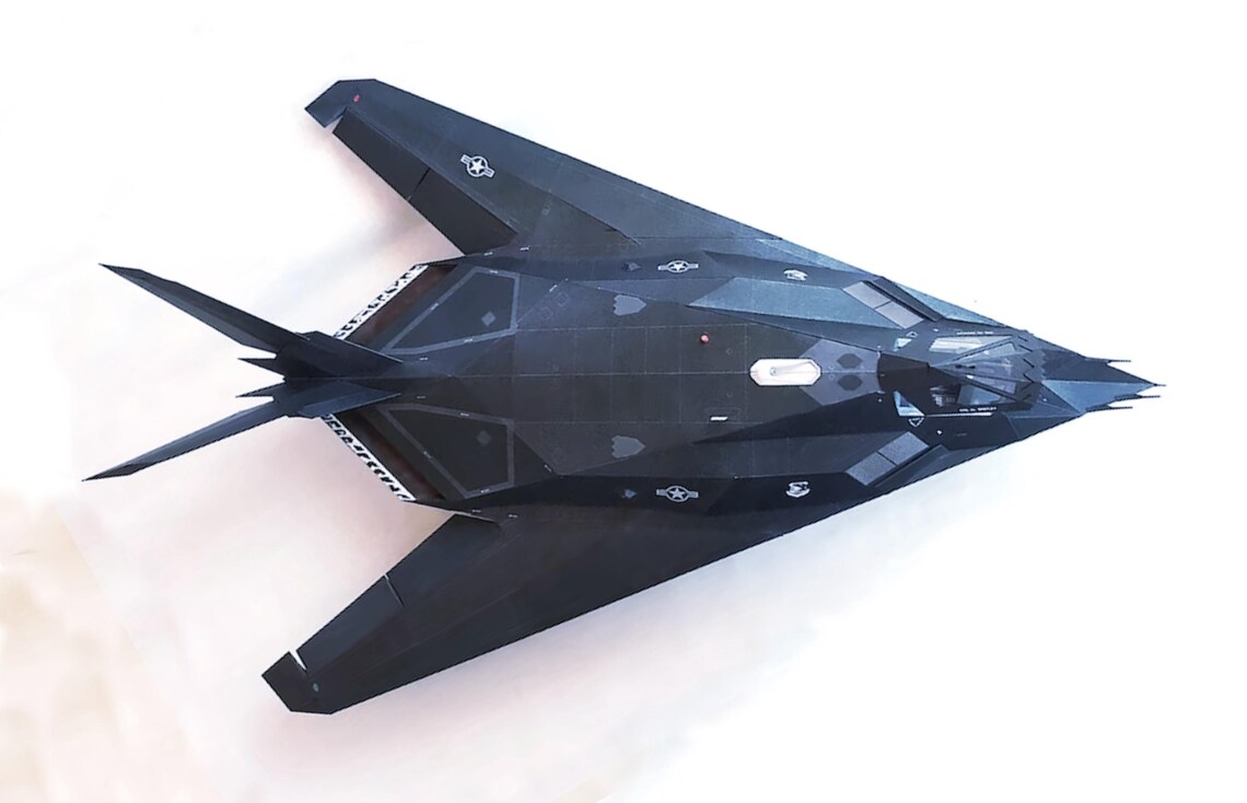 Papercraft Kit F-117 Nighthawk Plane 3d Paper Model Crafting PDF Plans ...