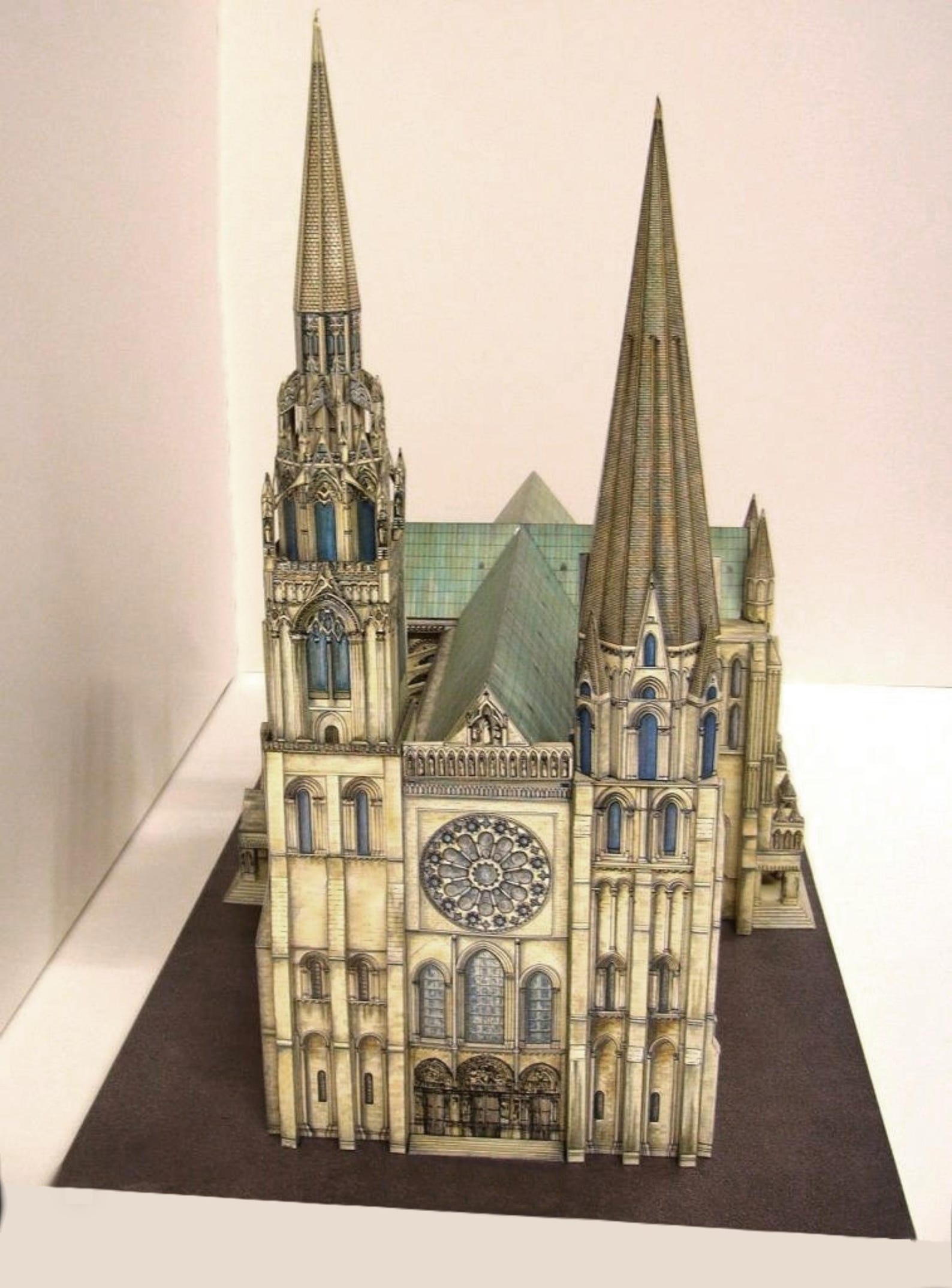 Papercraft Kit Chartres Cathedral Paris 3d Paper Model Crafting PDF ...