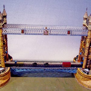 Papercraft Kit Tower Bridge London 3d Paper Model Crafting Kit PDF ...