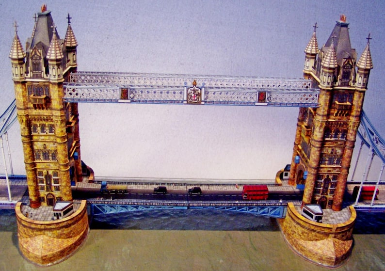 Papercraft Kit Tower Bridge London 3d Paper Model Crafting Kit PDF ...